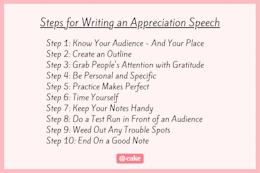How To Write A Speech Thank You